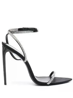 Saint Laurent 110mm Georgia Crystal Embellished Sandals