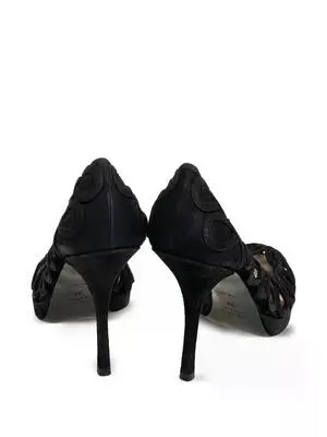 Prada Leather Pumps With Cut-out Detailing
