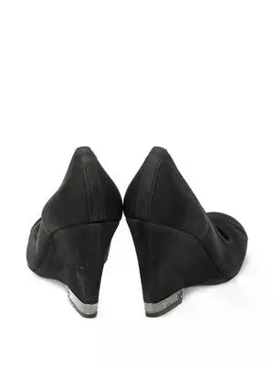Tory Burch Suede Cap Toe Wedge Pumps