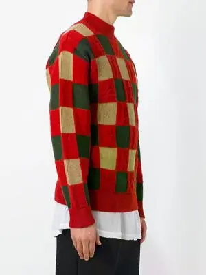 Issey Miyake Checked Wool Jumper
