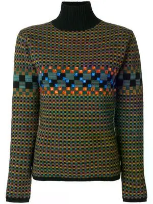 JEAN PAUL GAULTIER Square Pattern Knit Jumper
