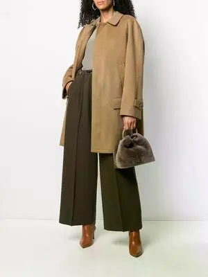 A.N.G.E.L.O. VINTAGE CULT Camel Wool Blend Classic Collar Coat