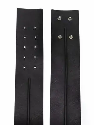 Gianfranco Ferre Leather Push-lock Belt - Black