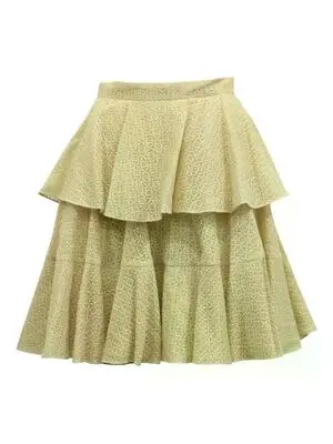 Alexander McQueen Lace Tiered Midi Skirt