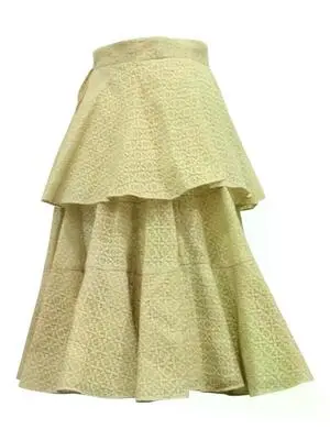 Alexander McQueen Lace Tiered Midi Skirt