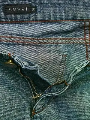 Gucci Circa 2006 Embroidered Jeans
