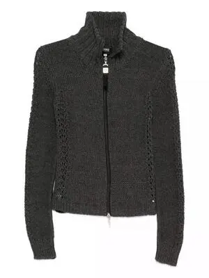 Versace Zip-up Knitted Jacket