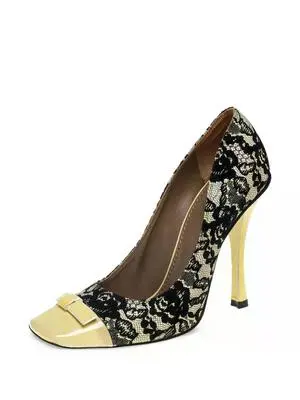Marc Jacobs Floral Lace Pumps - Yellow