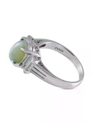 LB EXCLUSIVE Platinum Cats Eye And Diamond Ring