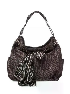 Dkny Monogram Shoulder Bag With Detachable Scarf