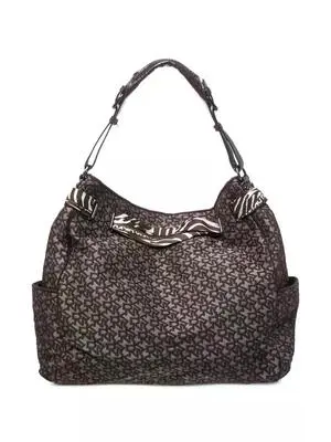 Dkny Monogram Shoulder Bag With Detachable Scarf