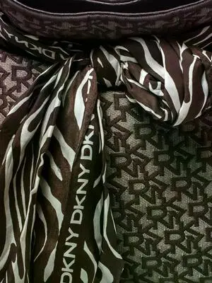 Dkny Monogram Shoulder Bag With Detachable Scarf