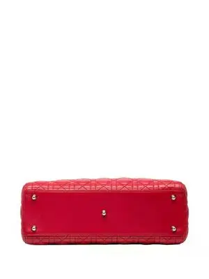 Dior Lambskin Cannage Lady Satchel - Red