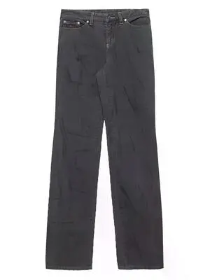 Alexander McQueen Logo Embroidered Cotton Jeans