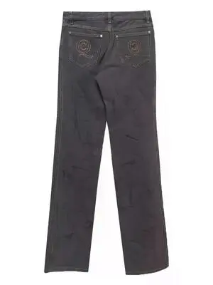 Alexander McQueen Logo Embroidered Cotton Jeans