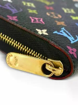 LOUIS VUITTON Monogram Print Compact Wallet - Black