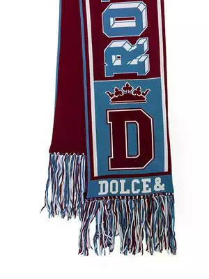 Dolce & Gabbana Patterned-intarsia Cashmere Scarf