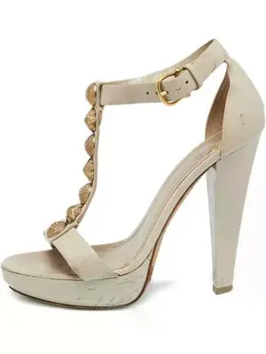 Burberry T-bar Sandals - Grey