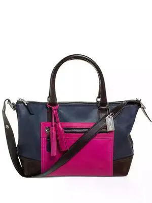 COACH VINTAGE Leather Tote Bag - Blue