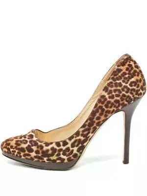 JIMMY CHOO 100mm Leopard-print Stiletto Pumps - Brown