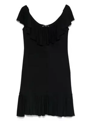 Celine 2000s Ruffled Dress - Black