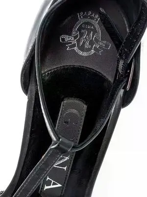 GINA Leather Embellished Stiletto Sandals