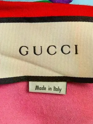 Gucci Sequin Embellished T-shirt With Rainbow Stripe Detailing