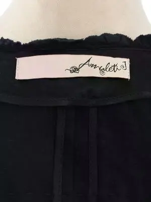 AMULETI Floral Appliqué Zip Jacket