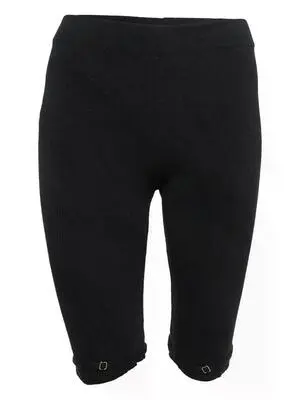 Jacquemus Ribbed Detail Shorts - Black