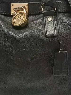 Michael Kors Hamilton Leather Shoulder Bag - Black