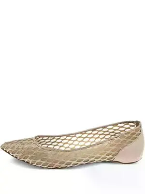 CHRISTIAN LOUBOUTIN Netted Pointed-toe Ballet Flats