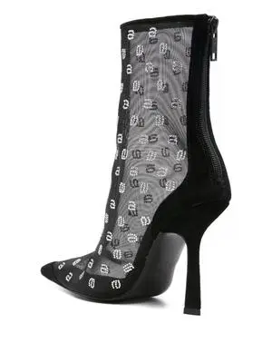 ALEXANDER WANG 100mm Crystal-embellished Boots