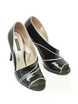 Dolce & Gabbana Patent Leather Peep-toe Stiletto Pumps
