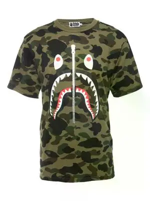 A BATHING APE Shark-motif Camouflage T-shirt