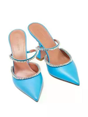 Amina Muaddi Embellished Pointed Mules
