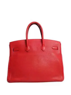 Hermès 2012 Birkin 35 Leather Tote Bag - Red