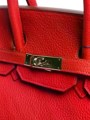 Hermès 2012 Birkin 35 Leather Tote Bag - Red