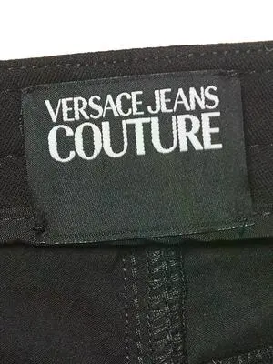 Versace High-rise Buckle Detail Trousers - Black