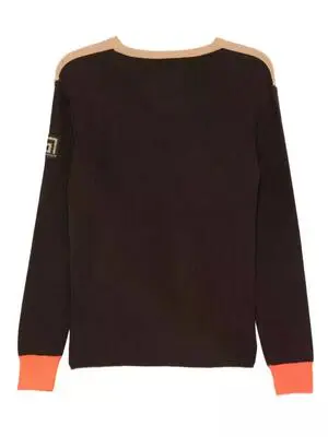 Versace 2001-2002 Colour-block Crew-neck Sweater