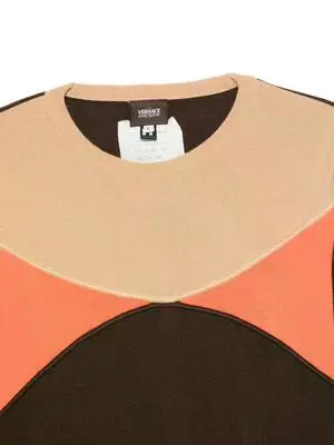 Versace 2001-2002 Colour-block Crew-neck Sweater