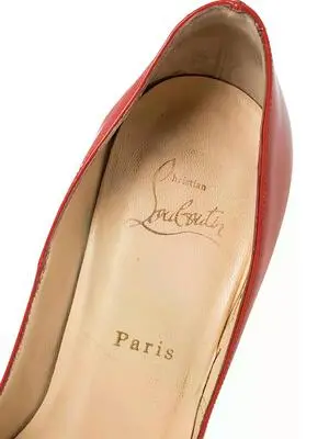 CHRISTIAN LOUBOUTIN 130mm Patent Peep Toe Pumps With Cork Heel