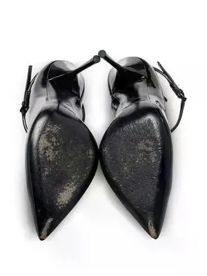 Saint Laurent Patent Leather Buckle-fastening Ankle Strap Pumps