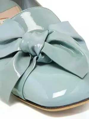 Miu Miu Patent Leather Embellished Bow Detail Pumps