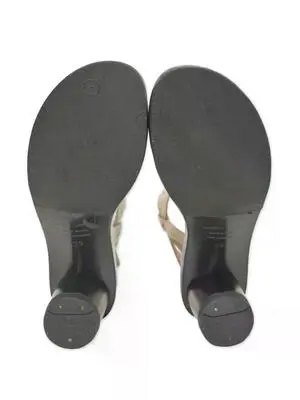 ISABEL MARANT VINTAGE Joakee Studded Ankle Strap Block Heel Sandals