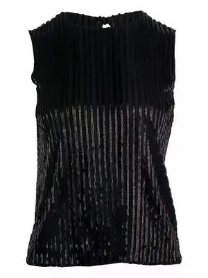 Diane Von Furstenberg Beaded Sleeveless Top - Black