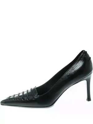 Gucci Leather Lace-up Pointed Toe Stiletto Pumps