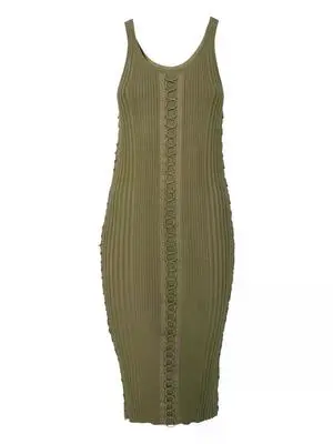 ALEXANDER WANG Ribbed Midi Dress - Green