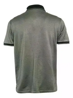 Emporio Armani Buttoned Placket-knit Polo Shirt - Grey