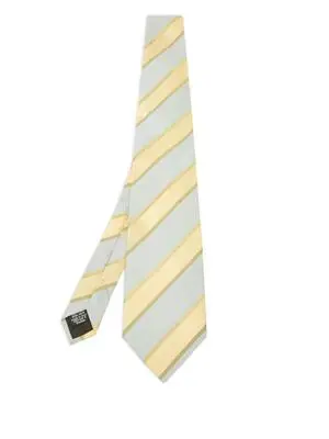 BOSS Striped Silk Neck Tie - Grey