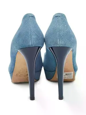 JIMMY CHOO Peep Toe Platform Stiletto Heel Pumps